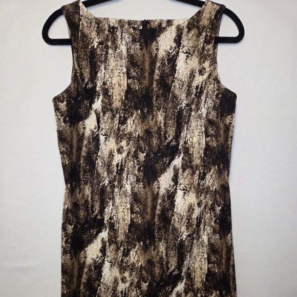 AB Studio | Dresses | Ab Studio Black Brown Sleeveless Sheath Dress ...